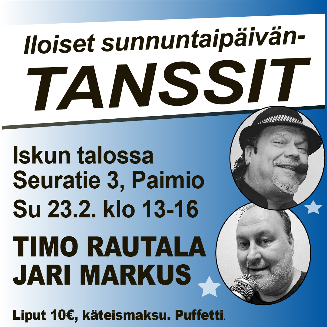 Iloiset Sunnuntaipäivän tanssit - Paimio